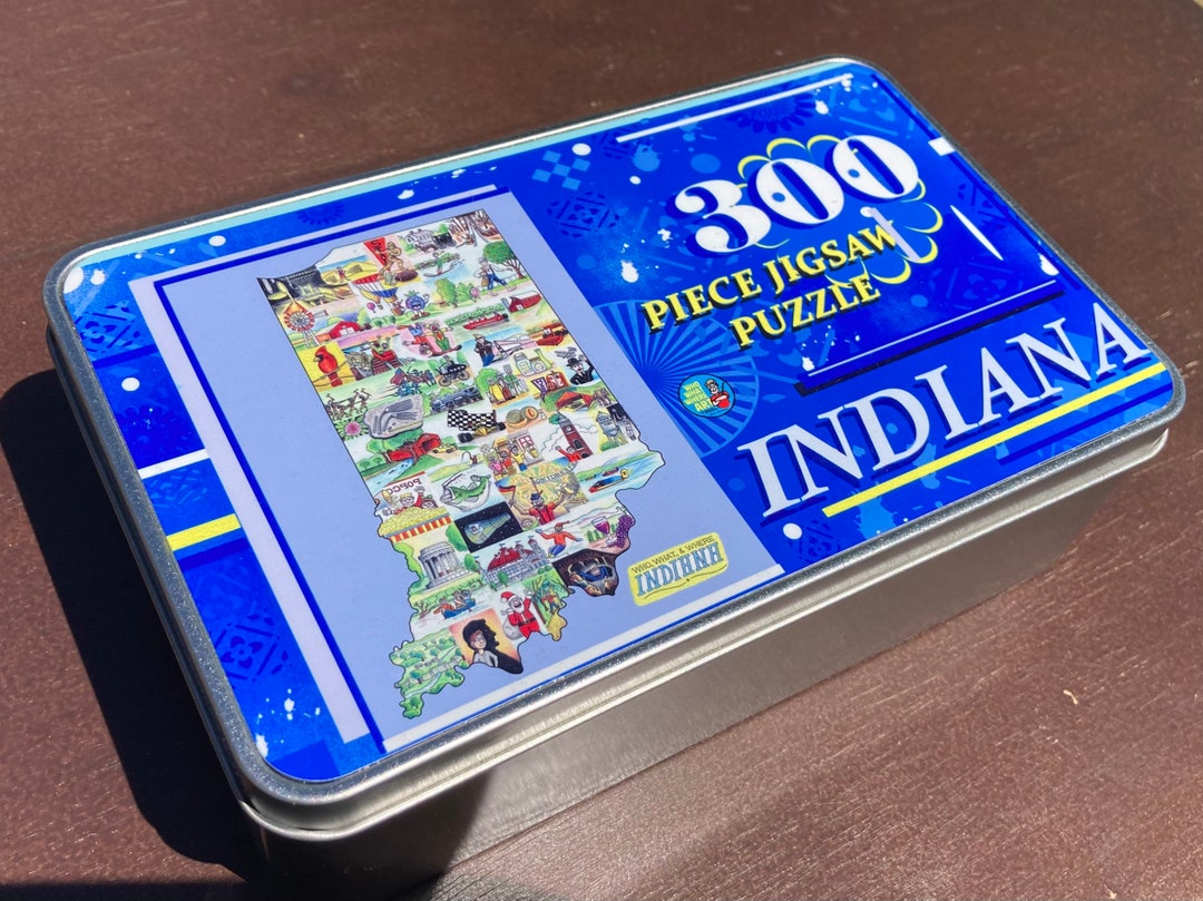 The State of Indiana 300 Piece Jigsaw Puzzle With Metal Collector Tin ...