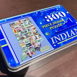 The State of Indiana 300 Piece Jigsaw Puzzle With Metal Collector Tin ...