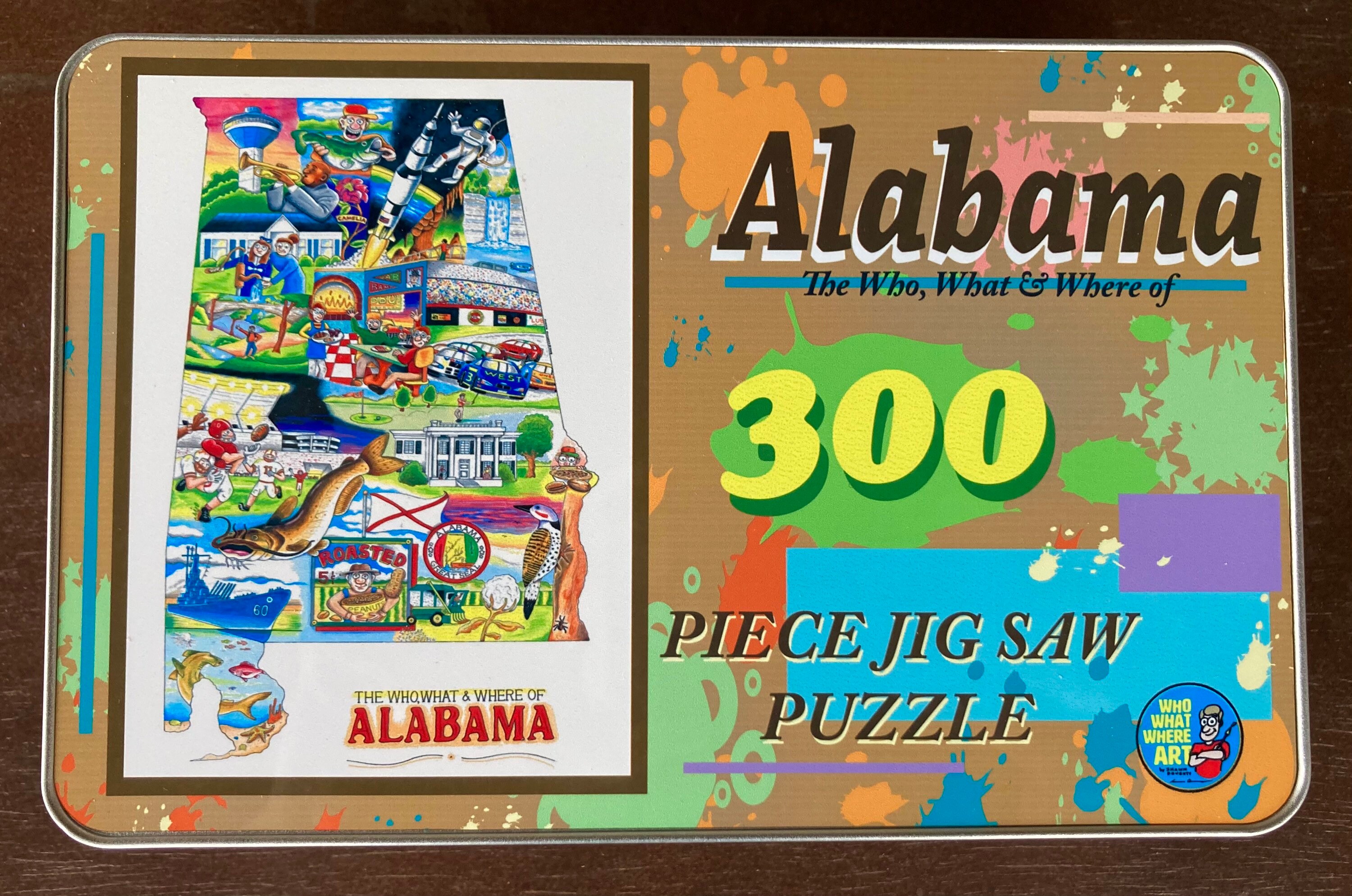 The State of Alabama 300 Piece Jigsaw Puzzle With Metal Collector Tin ...