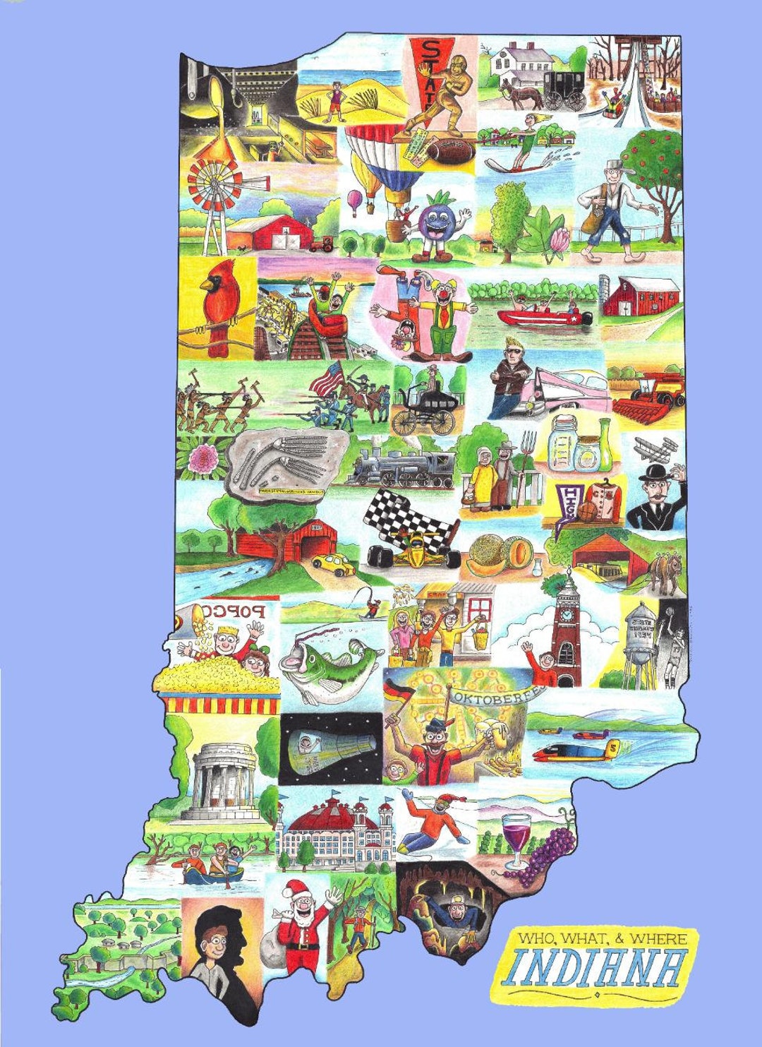 Indiana Postcards Pack of 15 Signed by Artist/vacation/travel - Etsy