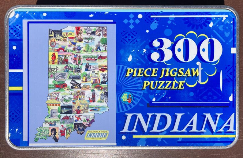 The State of Indiana 300 Piece Jigsaw Puzzle With Metal Collector Tin ...