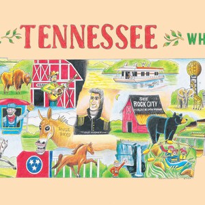 Tennessee Postcards Bulk Pack of 50 Signed by Artist/vacation/travel - Etsy