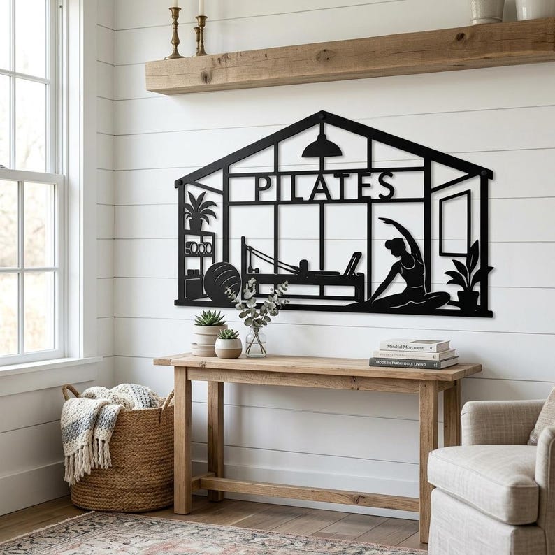 Pilates Studio SVG | Pilates Woman Wall Art | Fitness Silhouette Laser ...