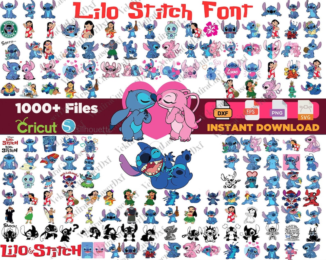 1000+ Lilo and Stitch SVG PNG Bundle | Cute Lilo & Stitch Clipart ...