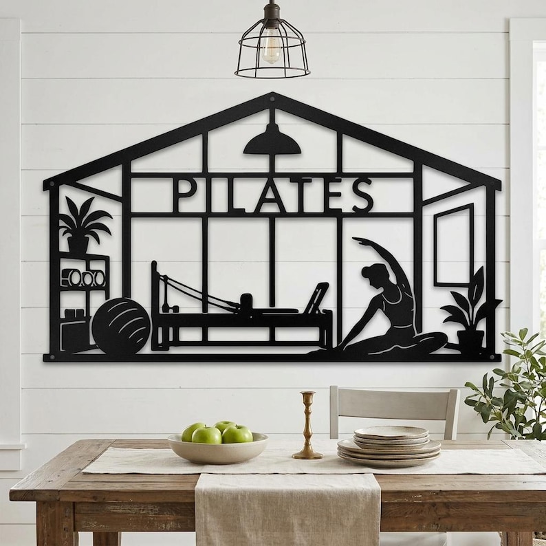 Pilates Studio SVG | Pilates Woman Wall Art | Fitness Silhouette Laser ...