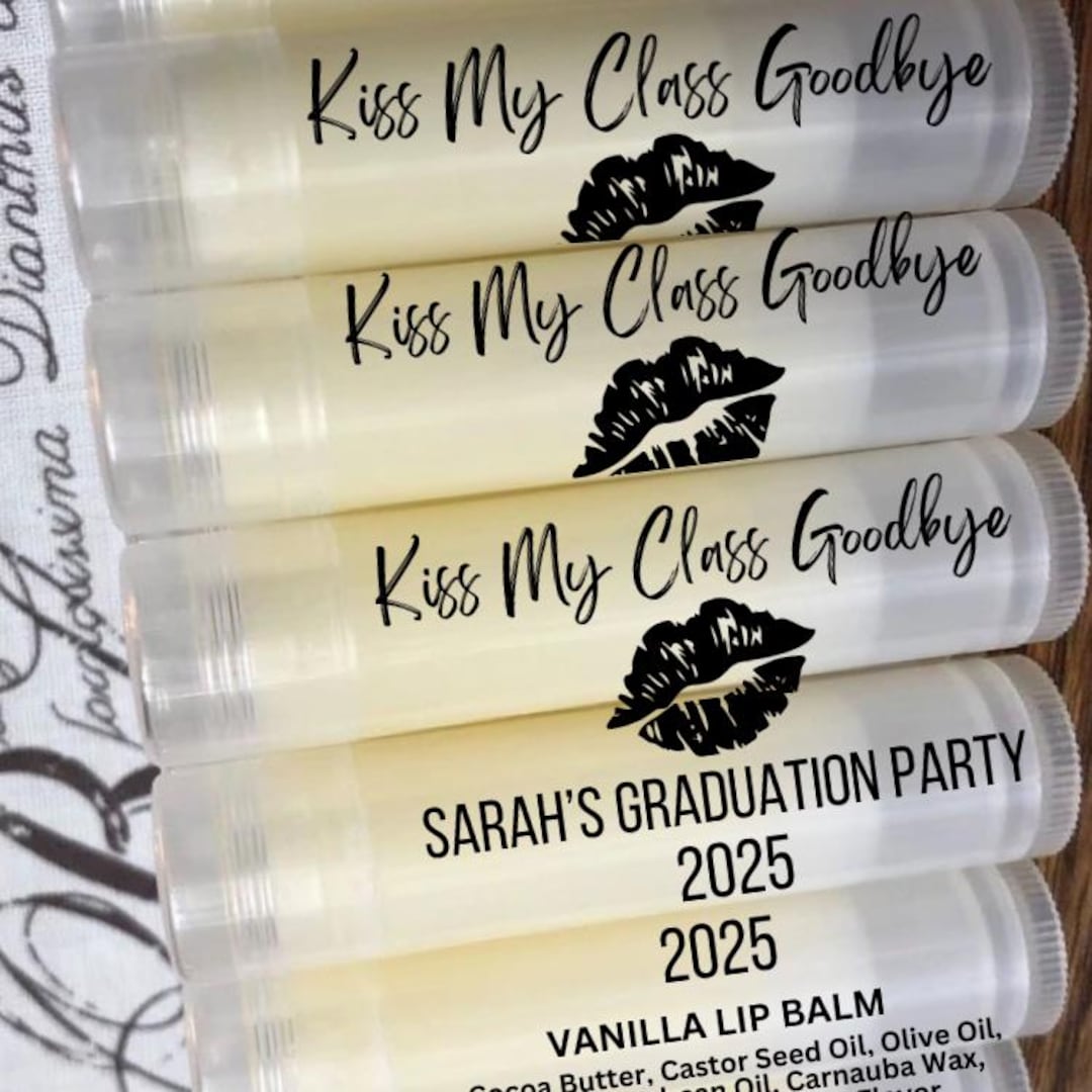 BUNDLE DEAL - Kiss My Class Goodbye - Personalized Lip Balms for ...