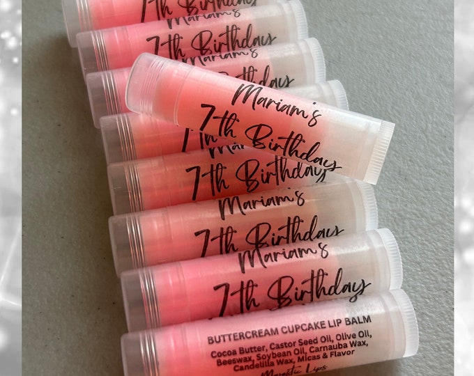 PERSONALIZED Tinted Lip Balms for Birthday Parties, Sweet Sixteen, Baby ...