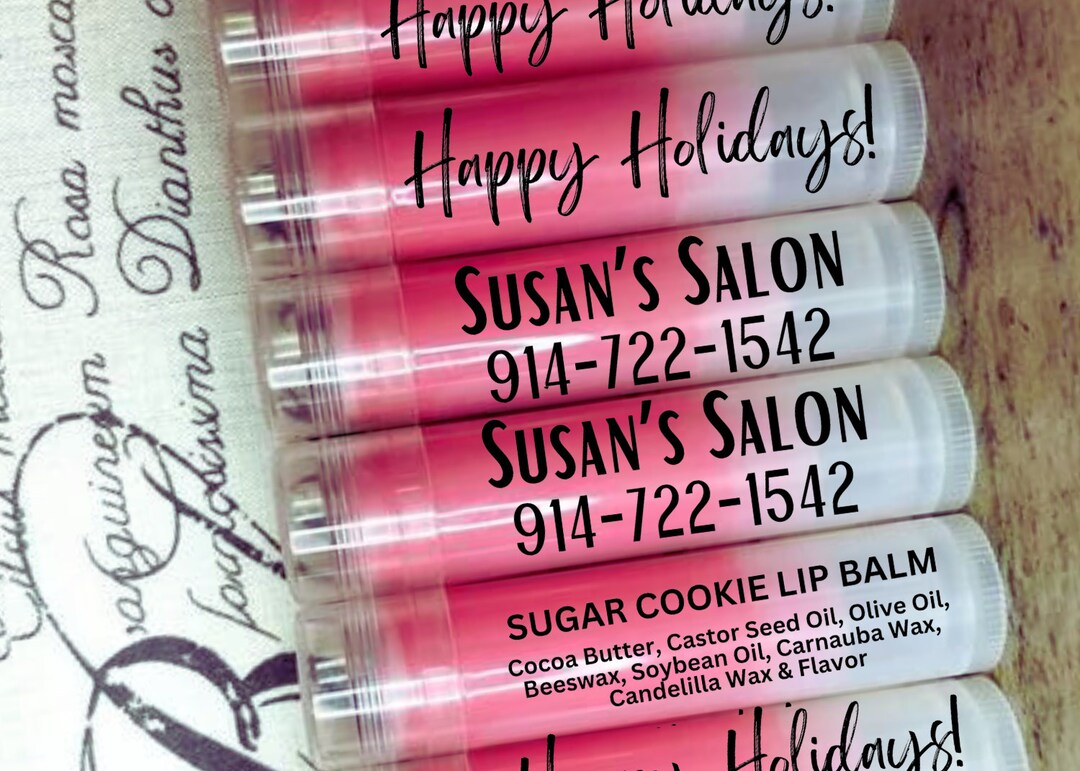 PERSONALIZED Flavored Lip Balms for Hair Stylists, Aestheticians, Nail ...