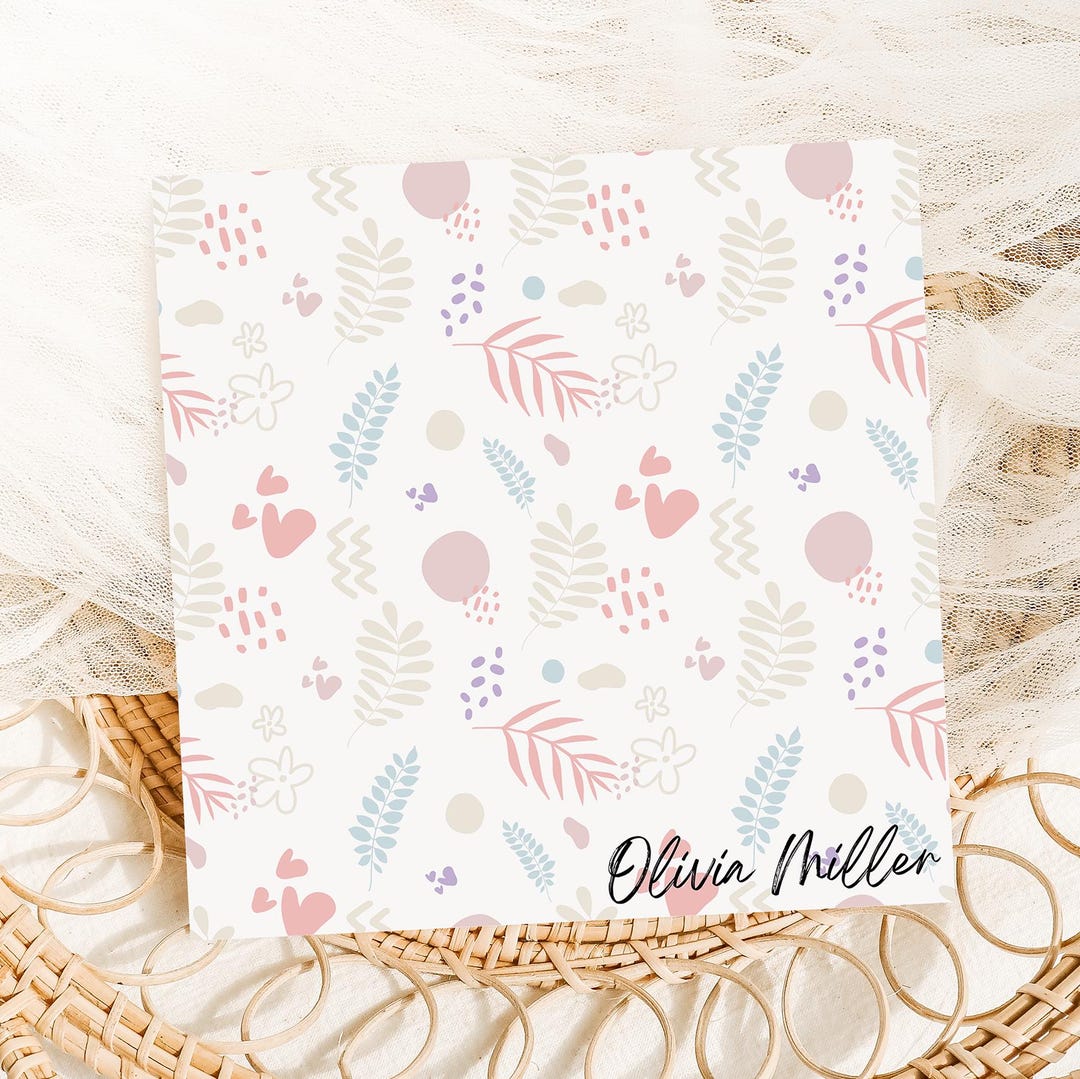 Personalized Floral Post-it Note Pads: Custom Stationery Gift - Etsy