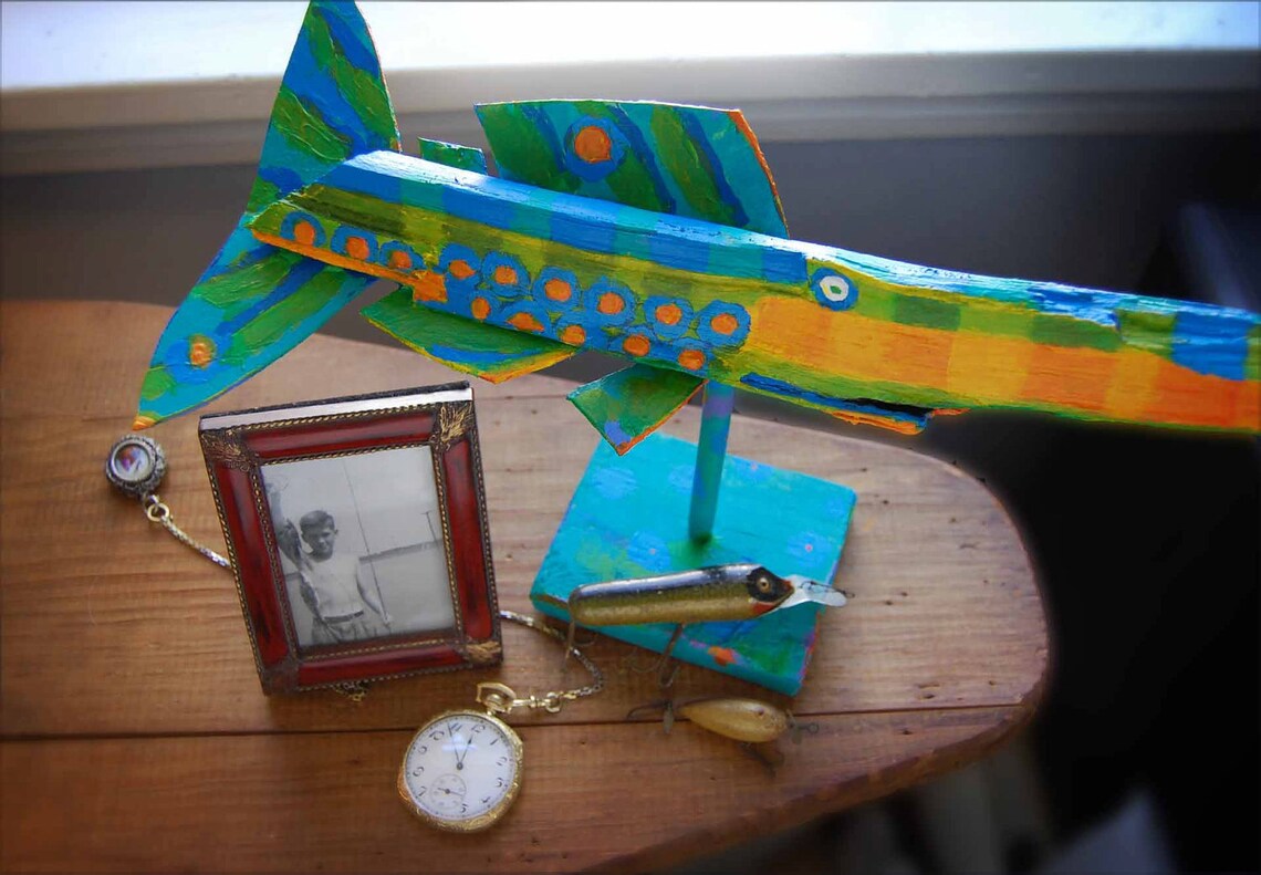 Table Top Fish Art Handmade Whimsical Colorful Original - Etsy