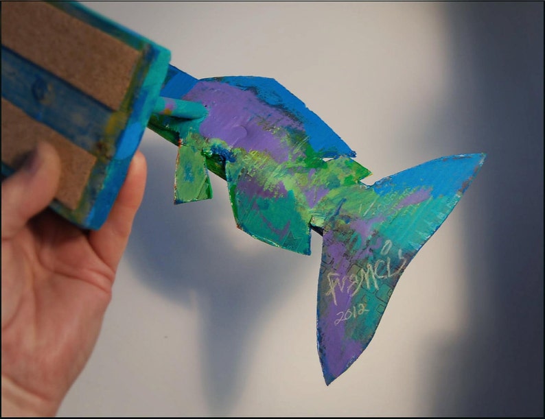 Table Top Fish Art Handmade Whimsical Colorful Original - Etsy