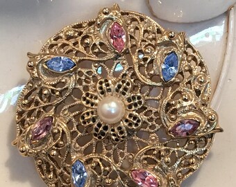 Filigree brooch | Etsy