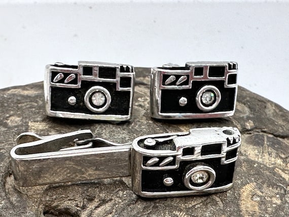 RARE Original Vintage SWANK 50's/Leica Camera Cufflin… - Gem