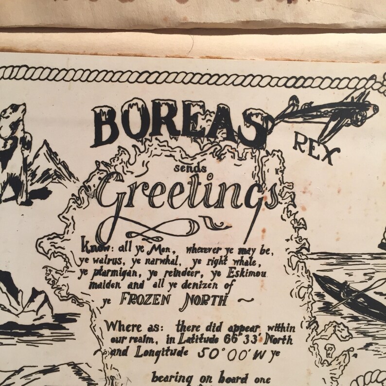 Boreas Rex Sends Greetings Greenland Airfotce Base | Etsy