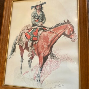 Frederic Remington 1901 Old Colored Chromolithograph " Old Ramon " RARE ...