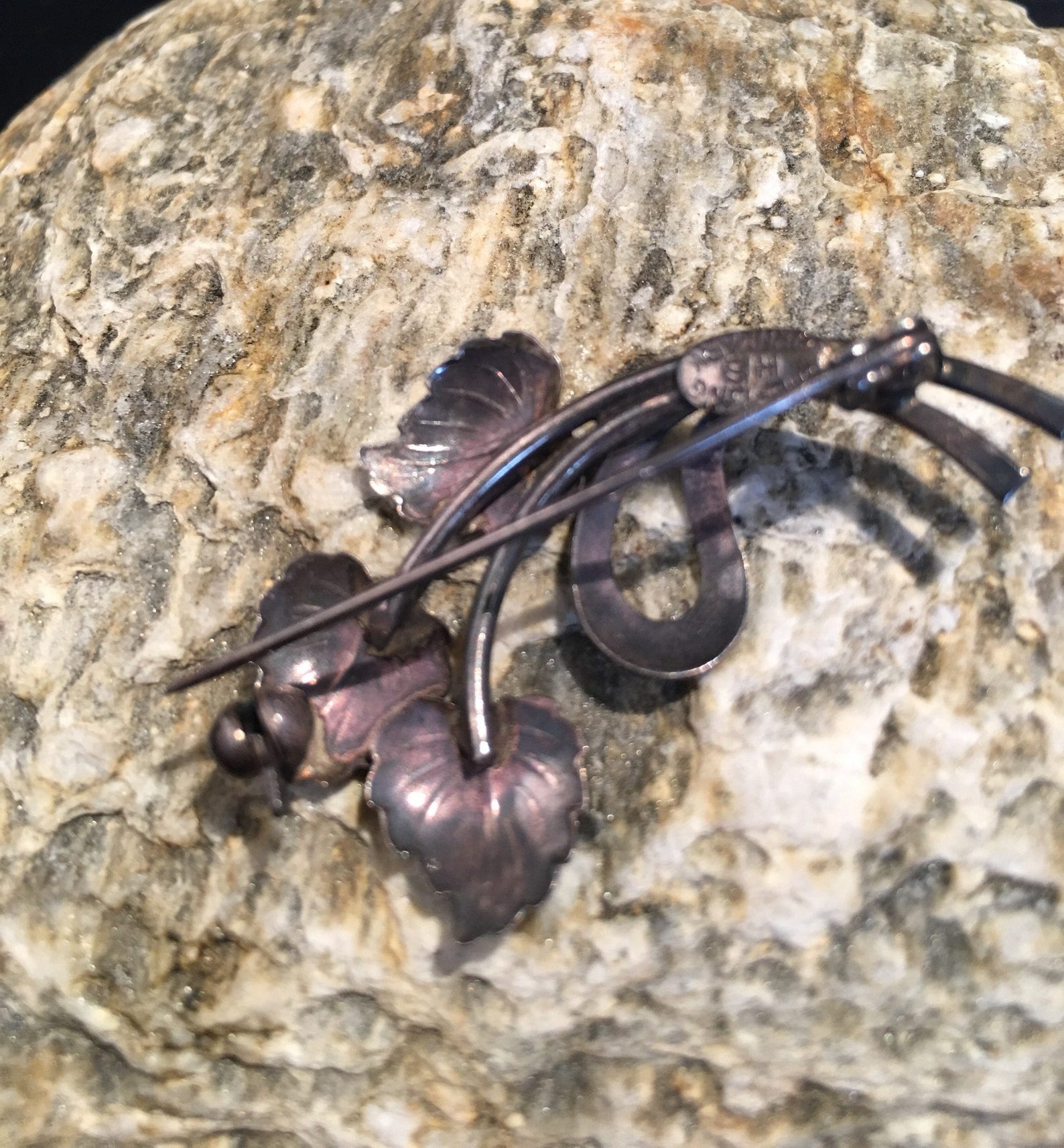 Hermann Siersbol Marked H S 925 Sterling Leaf Brooch | Etsy