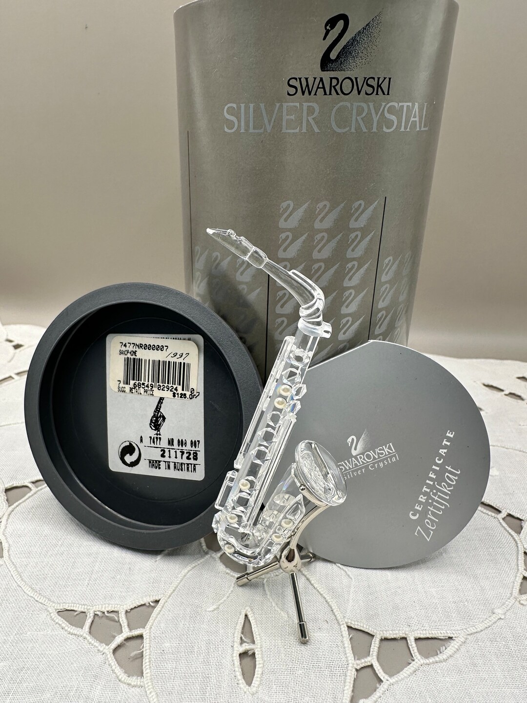 Crystal Melodies Saxophone and Stand by Swarovski - Etsy