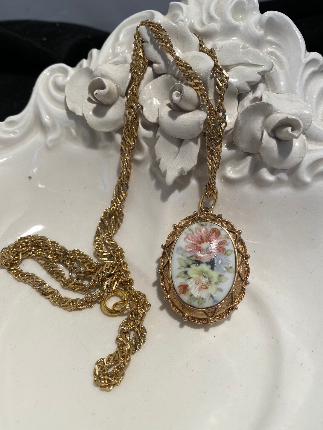 Luzier Solid Perfume Locket Necklace - Etsy