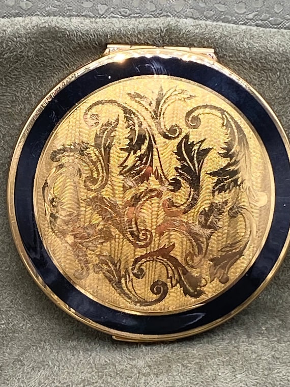Vintage Compact, Compact, Beautiful Vintage Gold Comp… - Gem