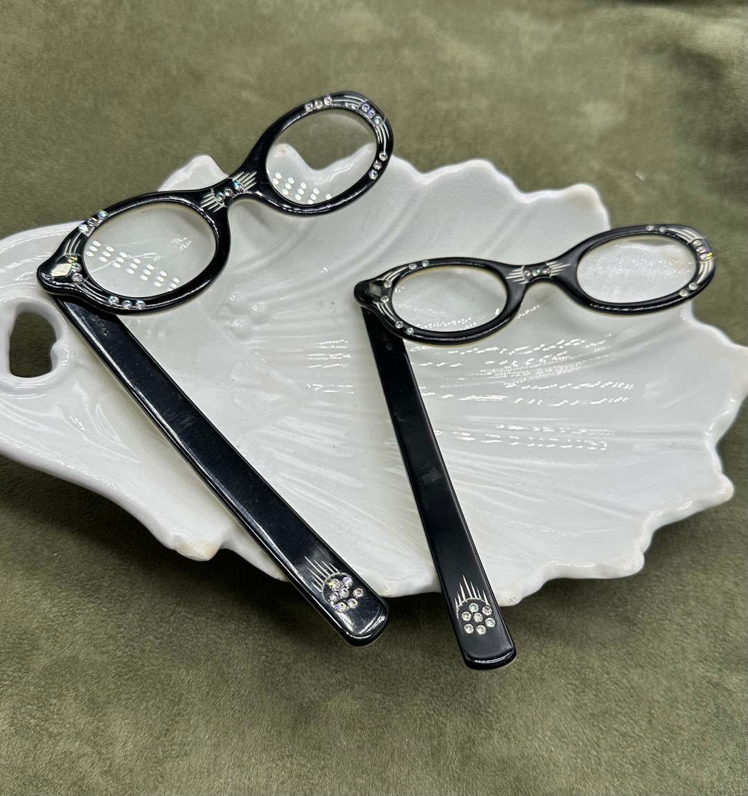 2 Available Lorgnett Art Deco Foldable Jeweled Theatre Glasses - Etsy