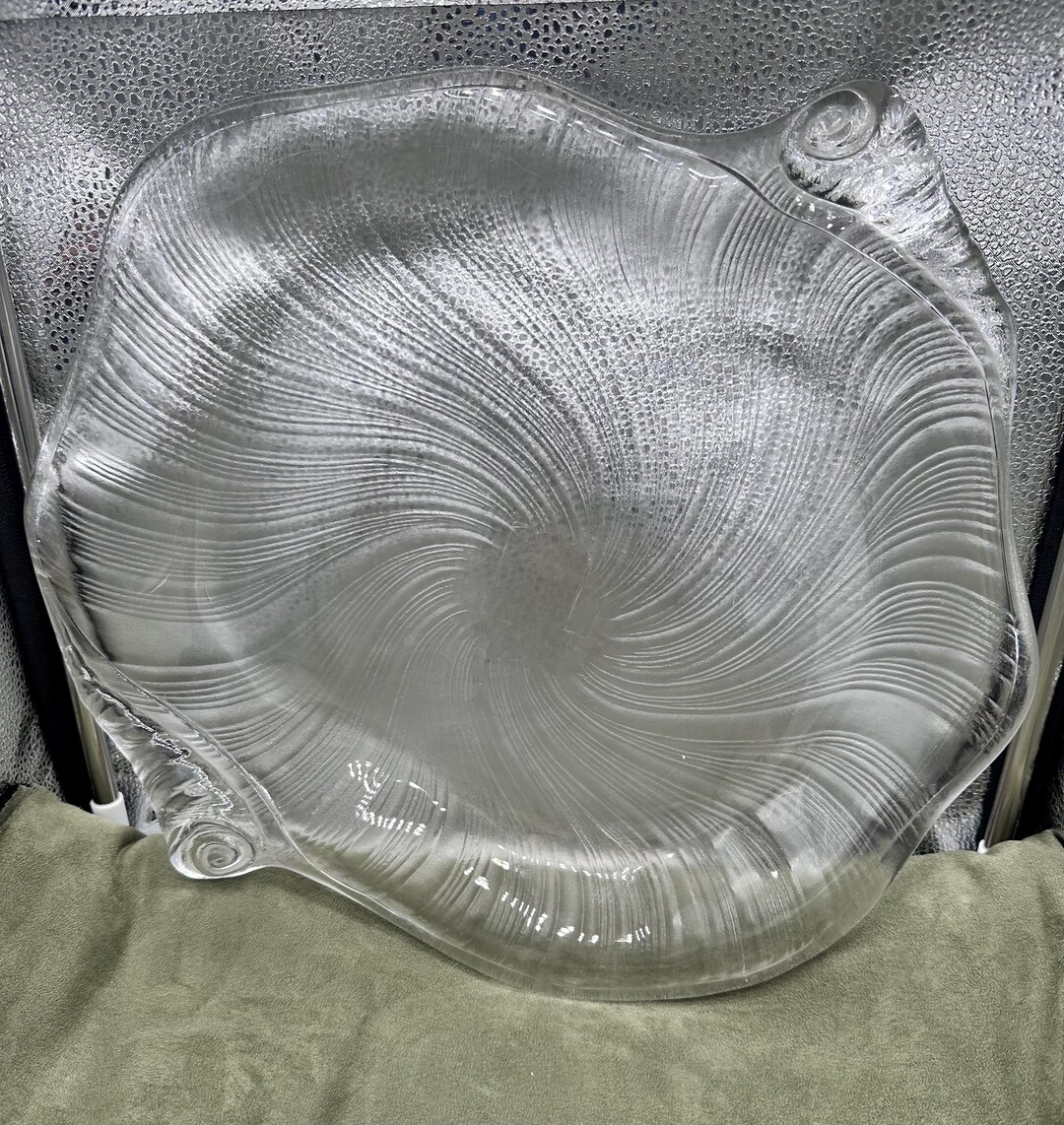 VILLEROY & BOCH Shell Shaped Crystal Glass Plate - Etsy