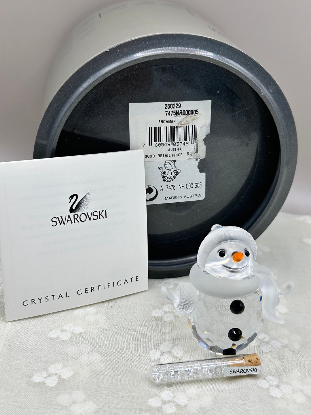 Swarovski Snowman Snow Crystal Art Object Ornament - Etsy