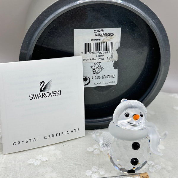 Crystal Snowman - Etsy