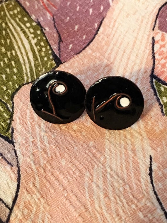 Mid Century Modernist Enamel on Copper Musical Note o… - Gem