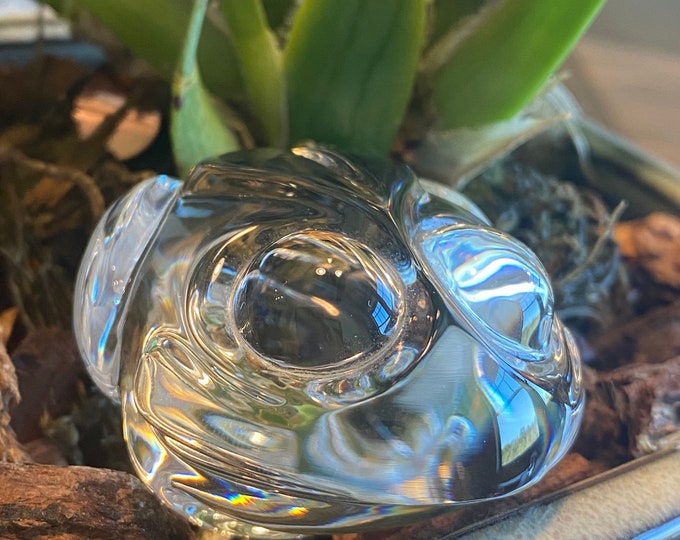 Vintage STEUBEN Glass Frog Hand Cooler or Paperweight - Etsy