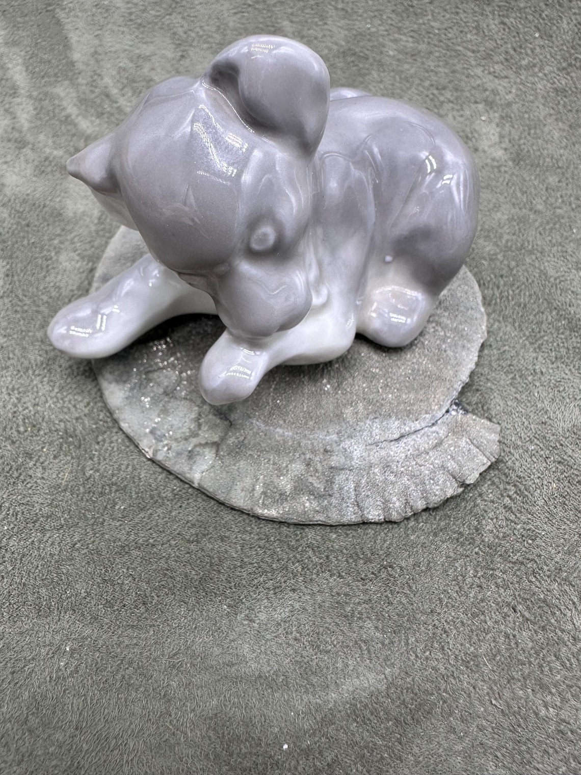 Antique - Vintage Limoges Porcelain Dog Licking Arm Figurine France ...