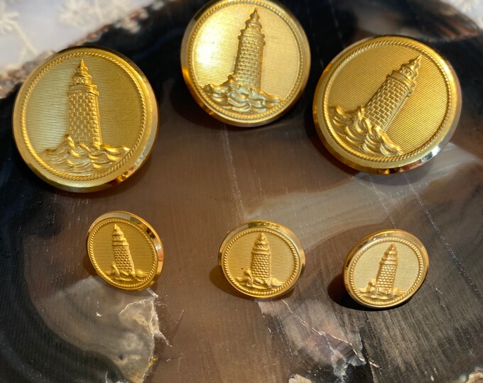 Collectible Brass Lighthouse Buttons - Etsy