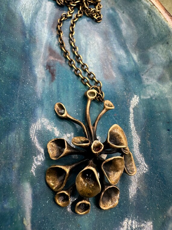 Hannu Ikonen Rare Vintage 70s Reindeer Moss Bronze Ov… - Gem