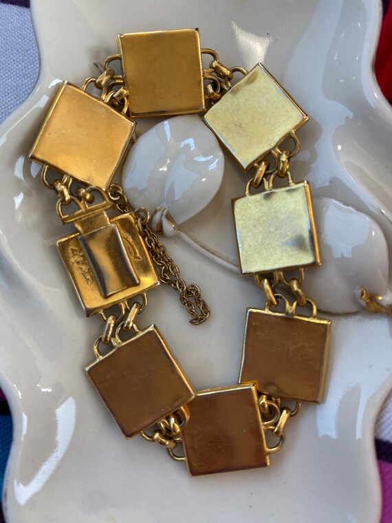 Beautiful Vintage Asian Designer Damascene Square Pan… - Gem