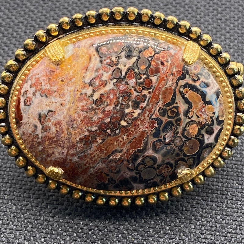 Brooch Jasper - Etsy