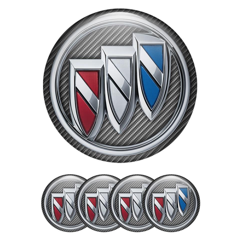 Set of 4 Buick Wheel Center Cap Decals Custom Car Rim Logo Stickers ...