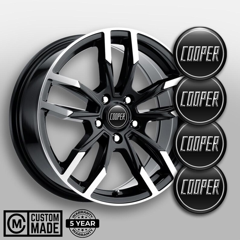 Mini Cooper Wheel Center Cap Decals: 3D Vinyl Emblem Stickers (set of 4 ...