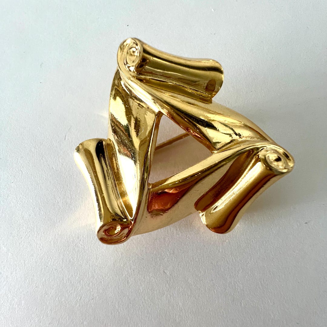 Monet Vintage Brooch – Golden Elegance From the 1980s - Etsy