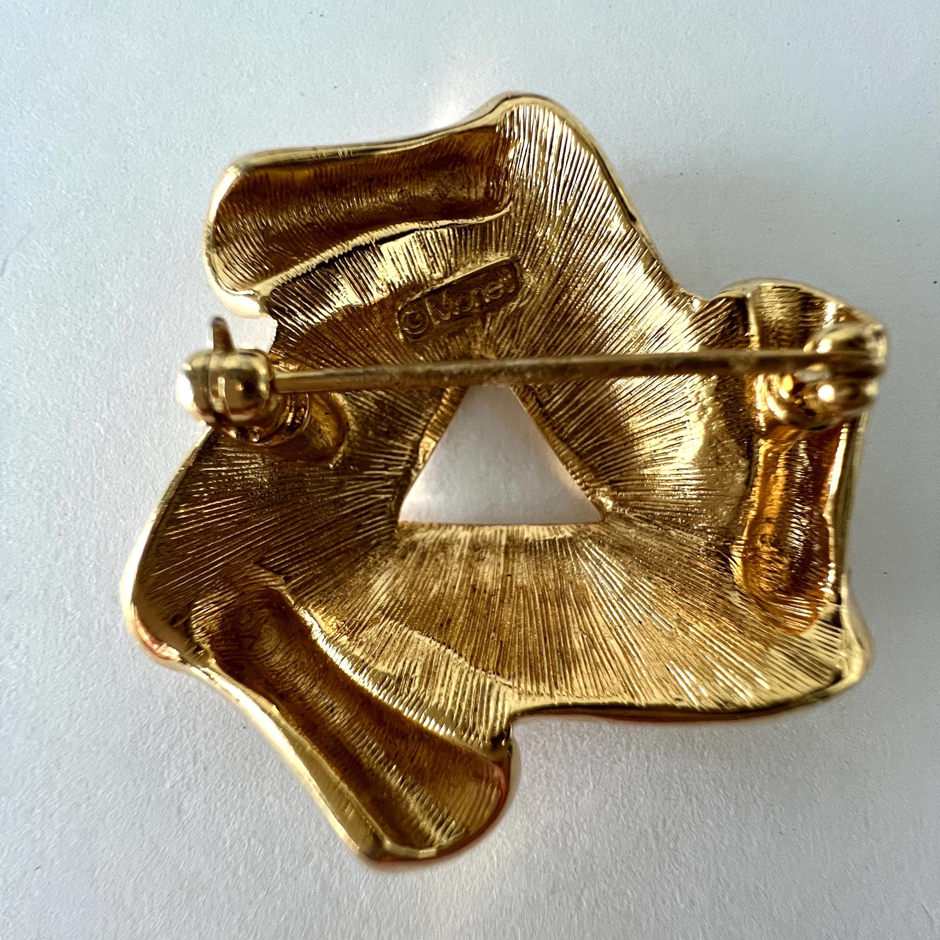 Monet Vintage Brooch – Golden Elegance From the 1980s - Etsy