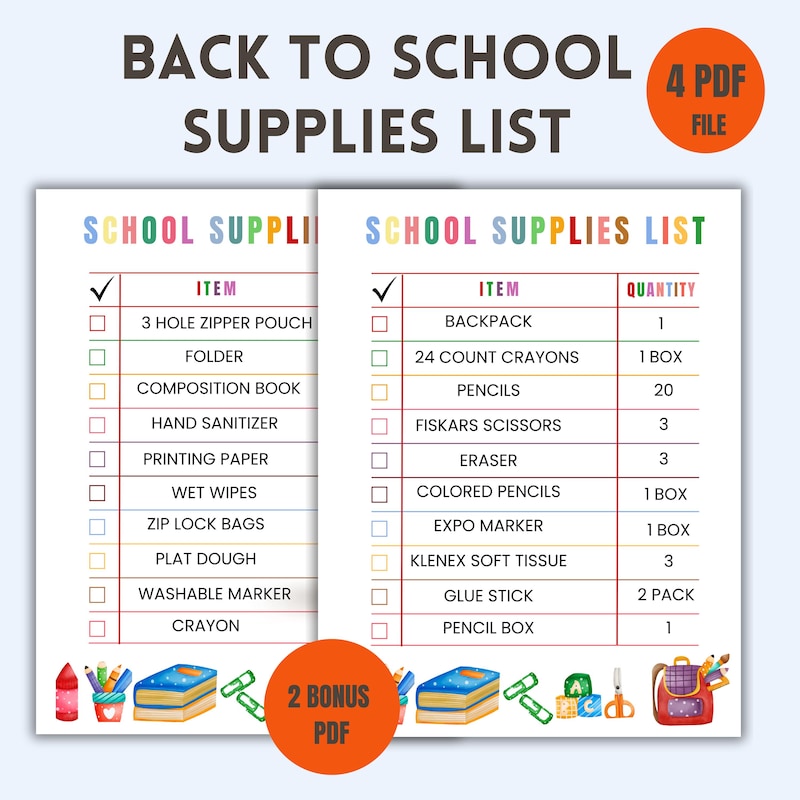 Cksd School Supply List 25 26 - Etsy Canada