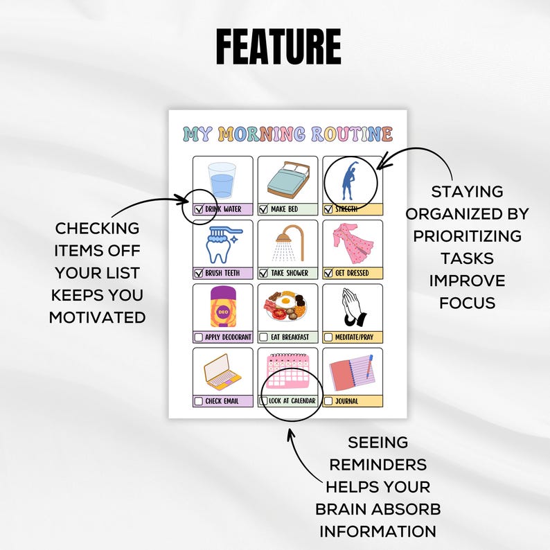 ADHD/ Neurodivergent Daily Visual Schedule, Family Routine Cards ...