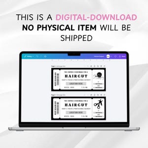 Editable Haircut Coupon, Printable Hair Cut Voucher, Custom Barber ...