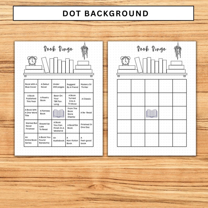 Book Bingo Printable Reading Challenge, Book Challenge, Reading Journal ...