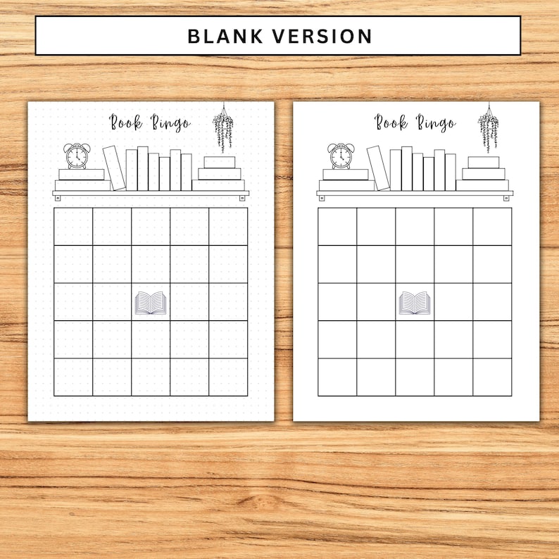 Book Bingo Printable Reading Challenge, Book Challenge, Reading Journal ...