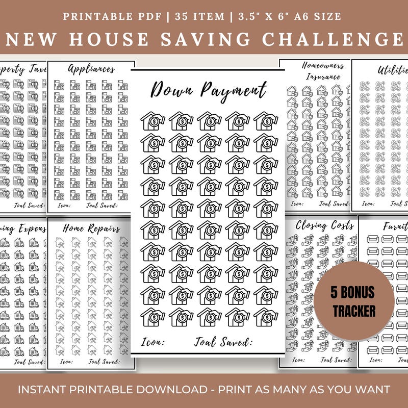 Home Savings Tracker - Etsy