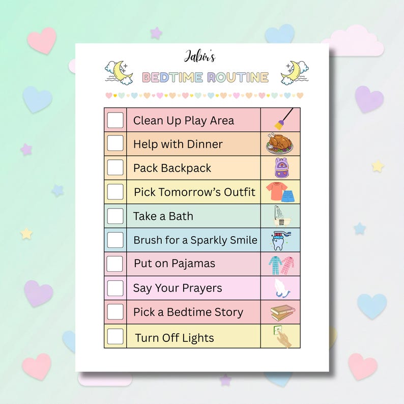 Tabla de rutinas diarias para niños con TDAH/neurodivergencia, horario ...