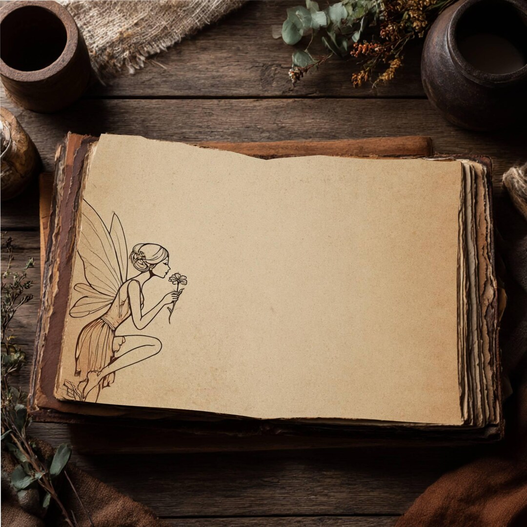 Fairy Holding Star Printable Paper Pack | Junk Journal Vintage ...
