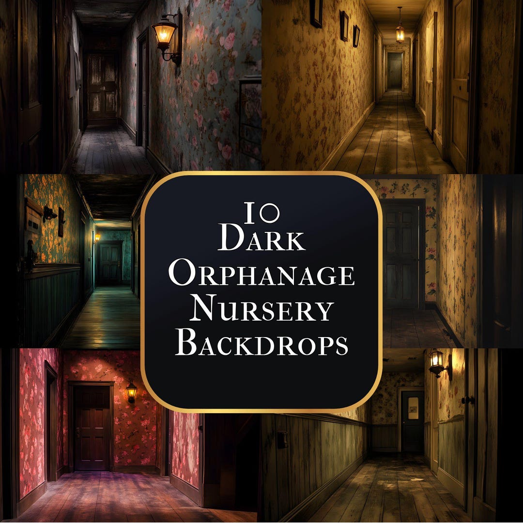 Dark Orphanage Nursery Digital Backdrop, Spooky Newborn Photography ...