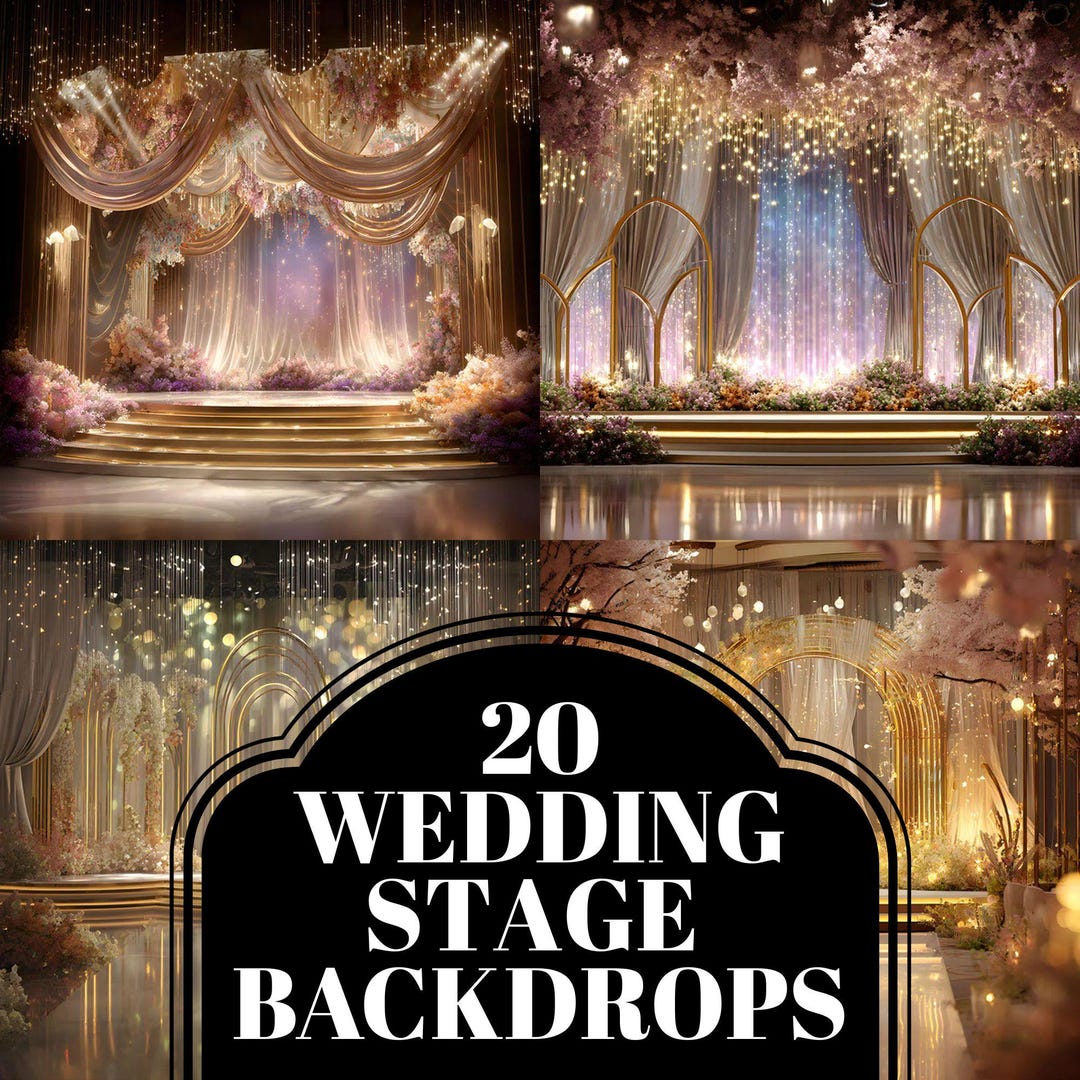 Wedding Stage Backdrop: LED Screen Photography Background (jpgs) - Etsy