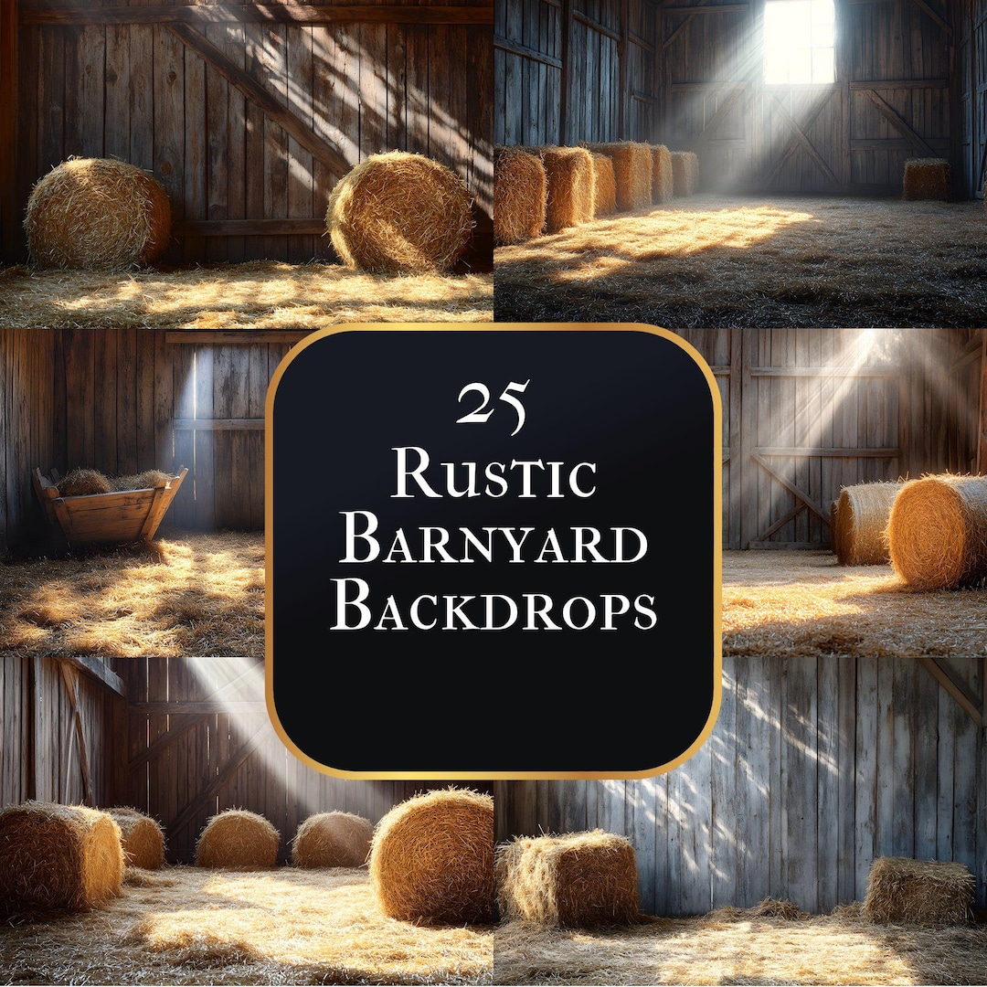 Rustic Barnyard Photography Backdrop, Vintage Farm Scene Background ...