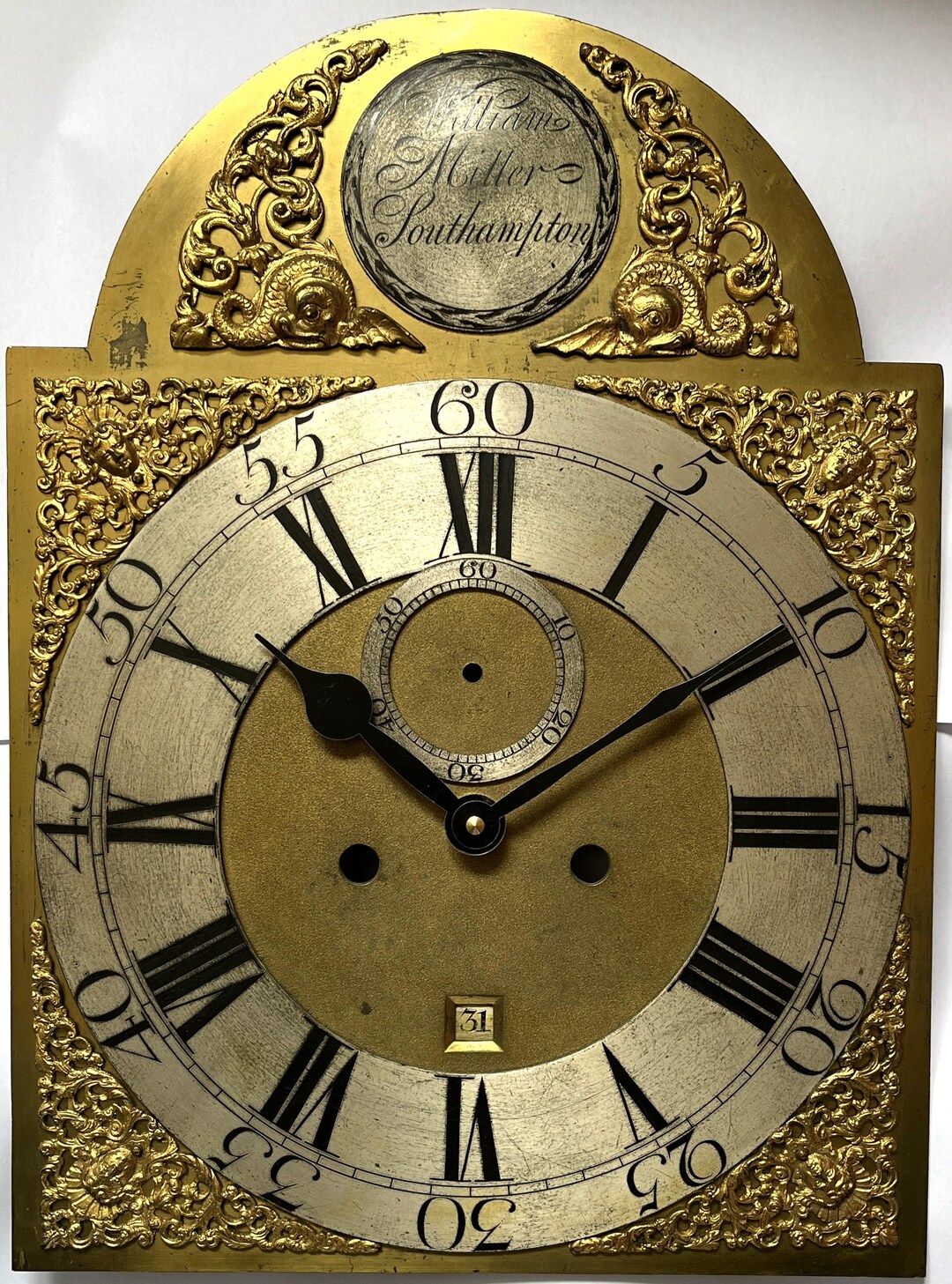 Original Revamped Grandfather Longcase Clock Dial With Modern Movement ...